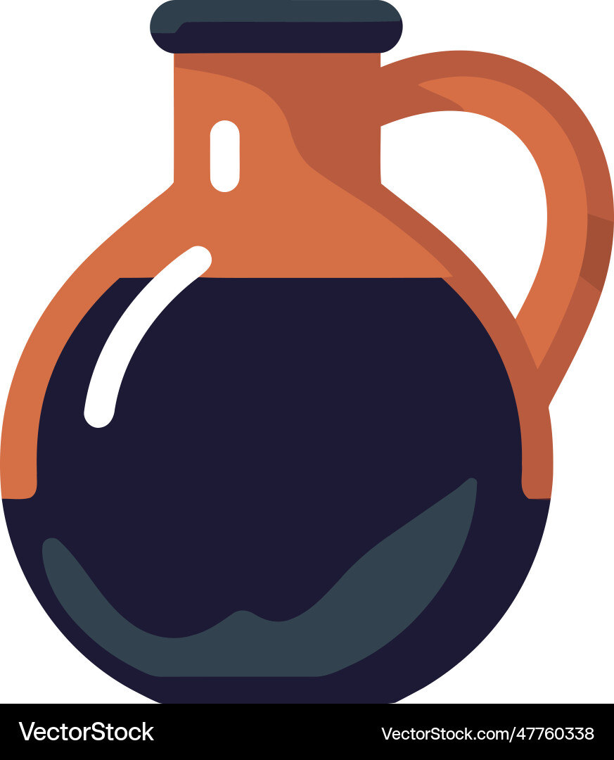 Transparent pottery jar with liquid decoration Vector Image