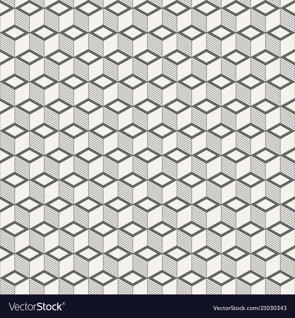 Abstract isometric cubes seamless pattern Vector Image