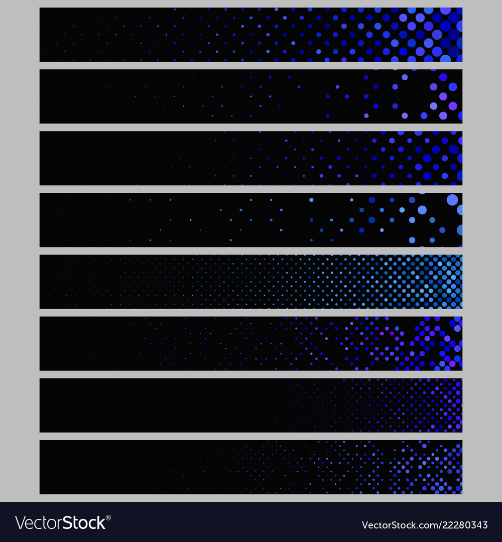 Banner background set - rectangular dot pattern Vector Image