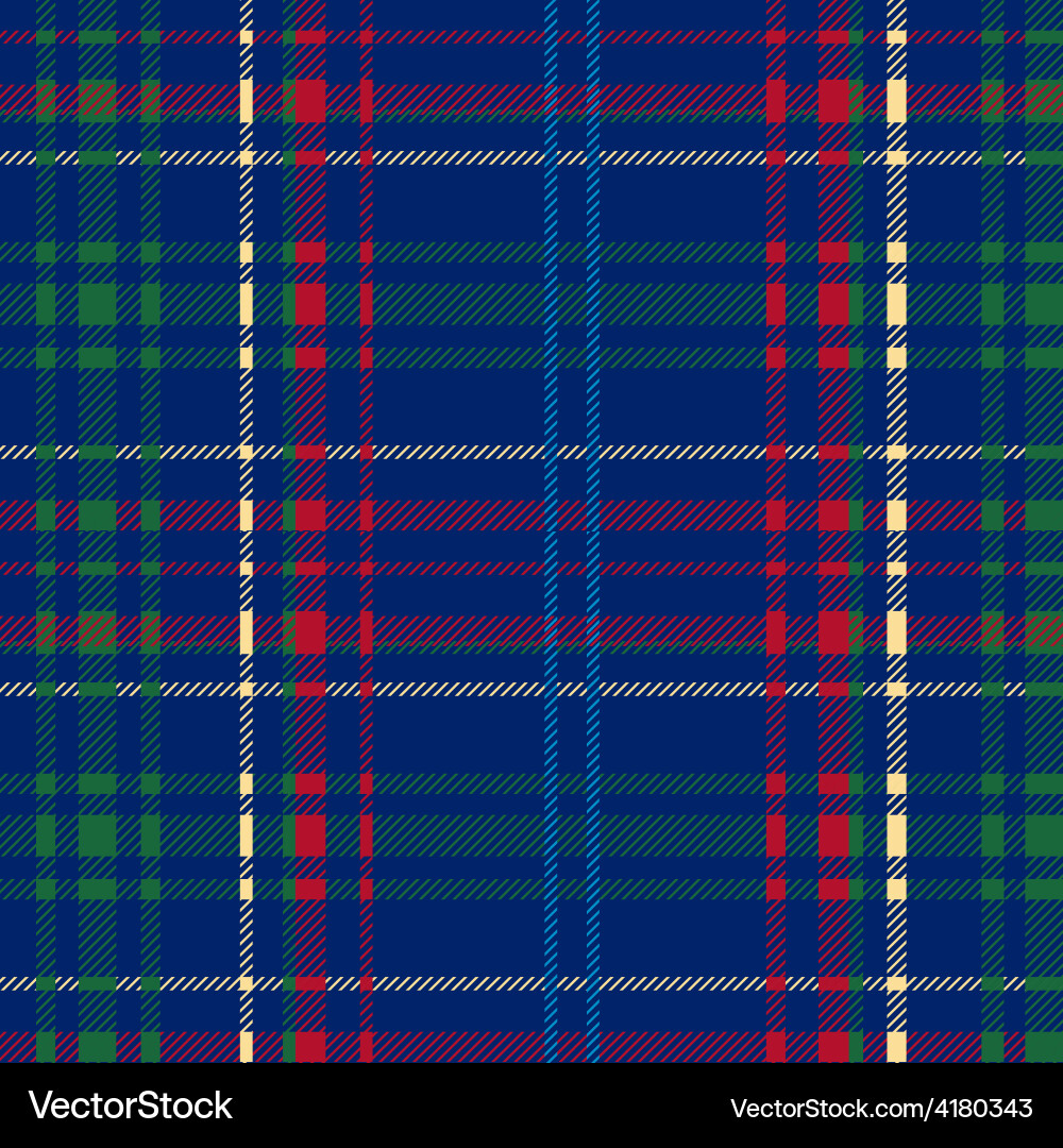 Blue Tartan Plaid Seamless Design Royalty Free Vector Image