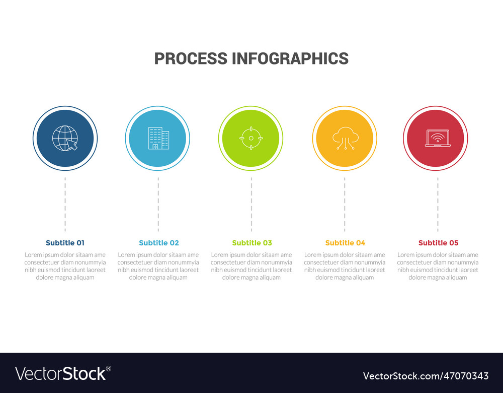 Business process stage infographics template Vector Image