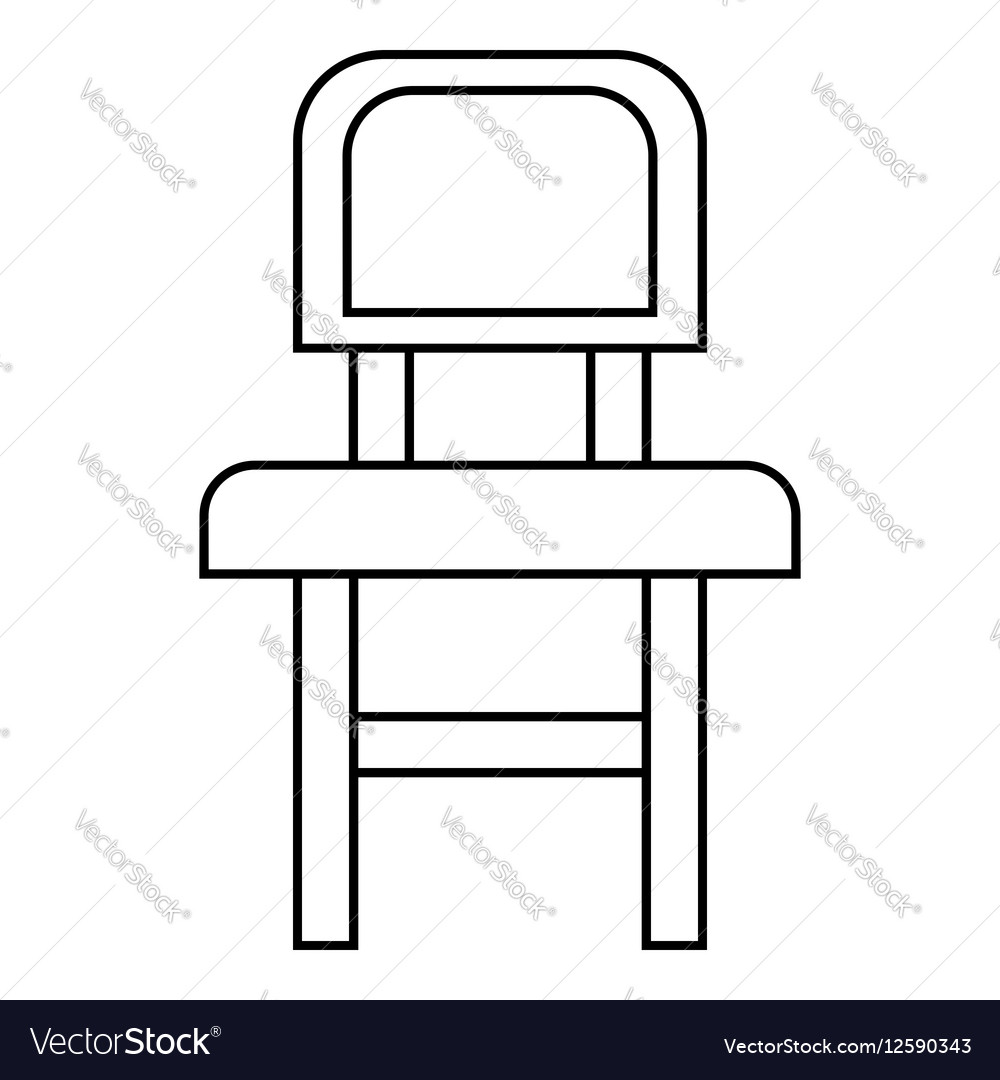 Chair icon outline style Royalty Free Vector Image Chair icon outline style Royalty Free Vector Image