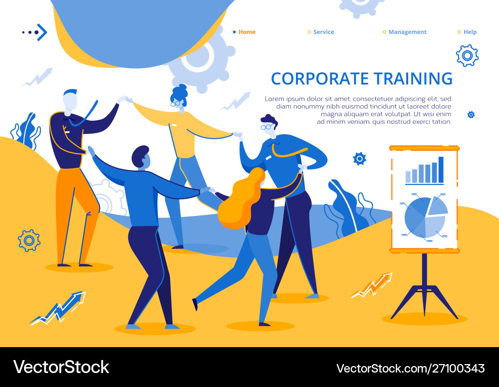 Corporate training for group company employees Vector Image