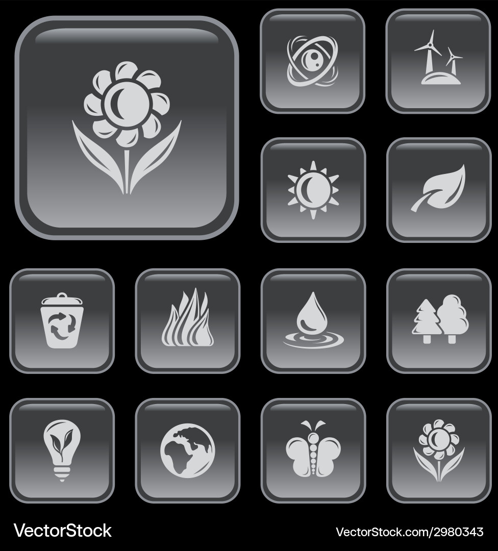 Environment buttons Royalty Free Vector Image - VectorStock