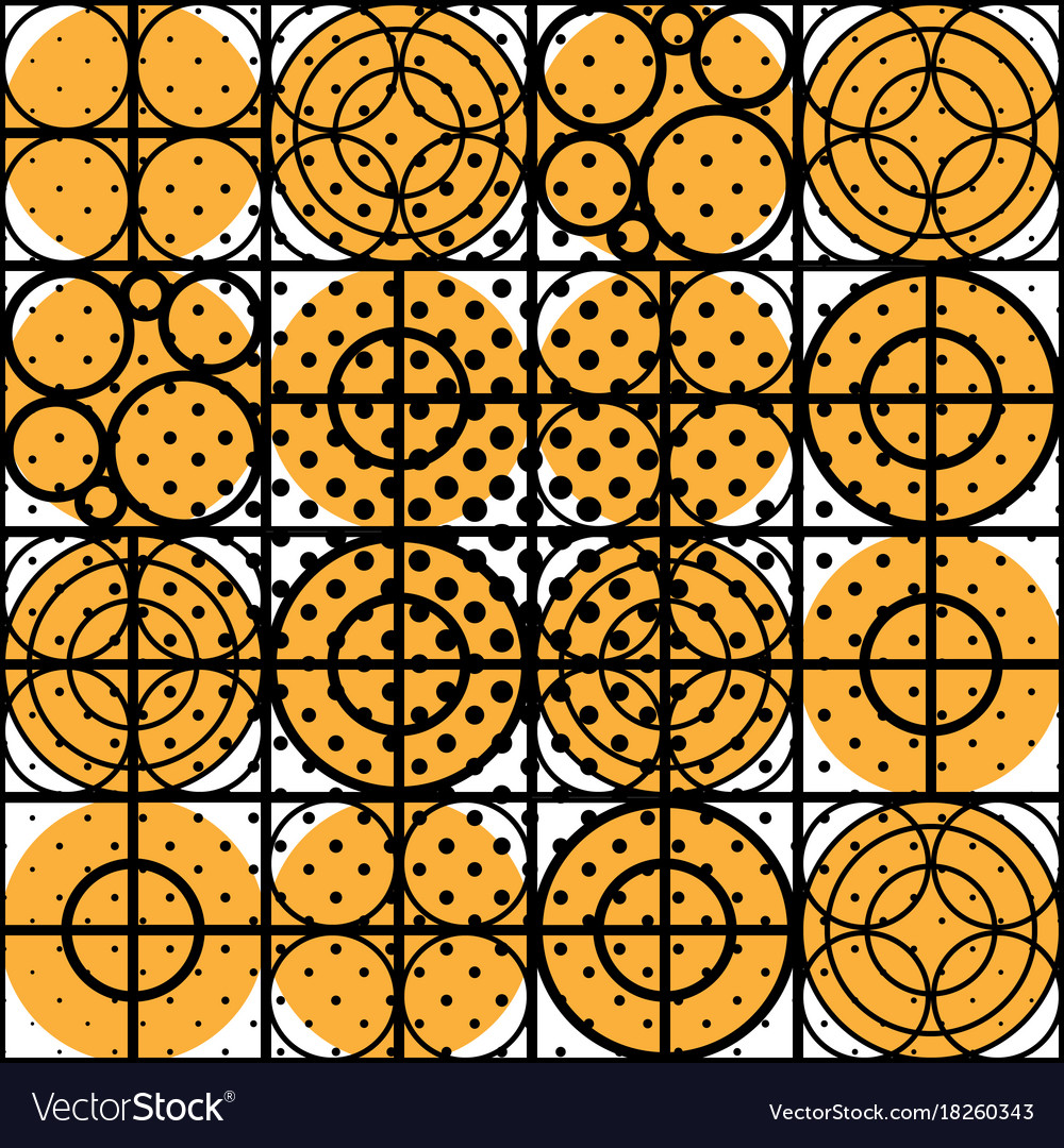 Geometric circle pattern with dotted effect Vector Image