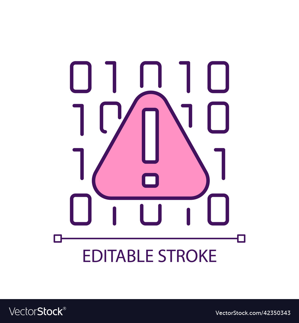 Program error rgb color icon Royalty Free Vector Image
