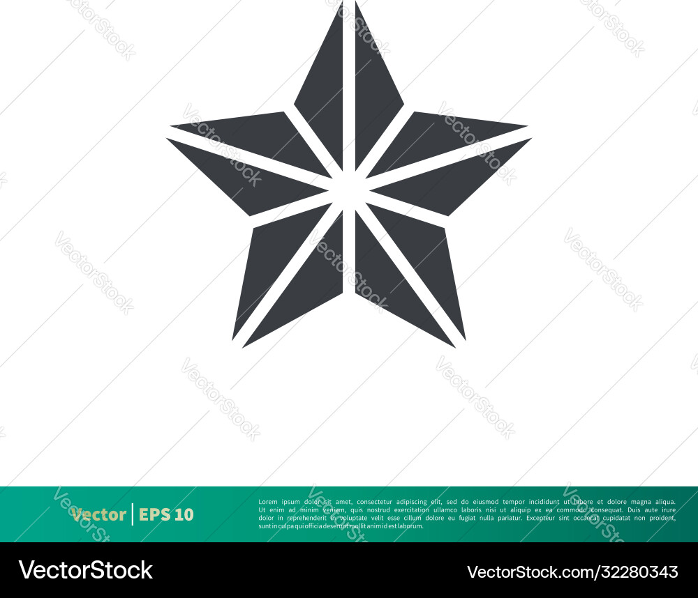 Simple star shape icon logo template design eps 10