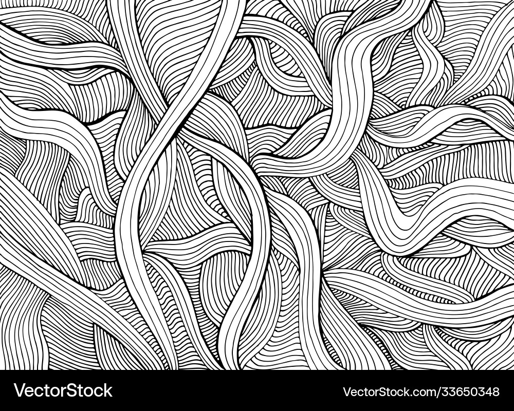 Abstract funny doodle style with many intricate Vector Image