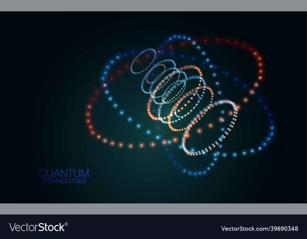 Abstract quantum technology background Royalty Free Vector