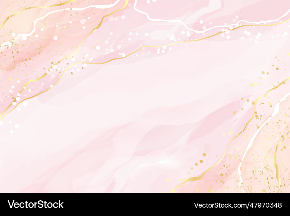 Abstract rose blush liquid watercolor background Vector Image