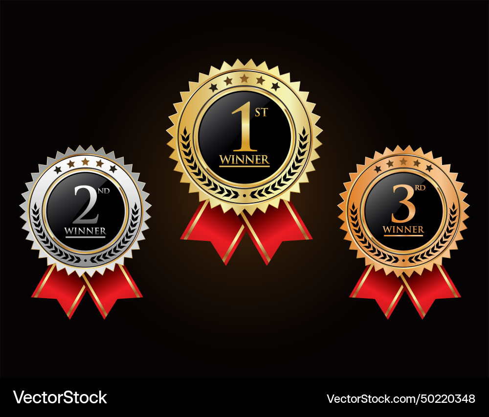 Award winner badge isolated 008 Royalty Free Vector Image