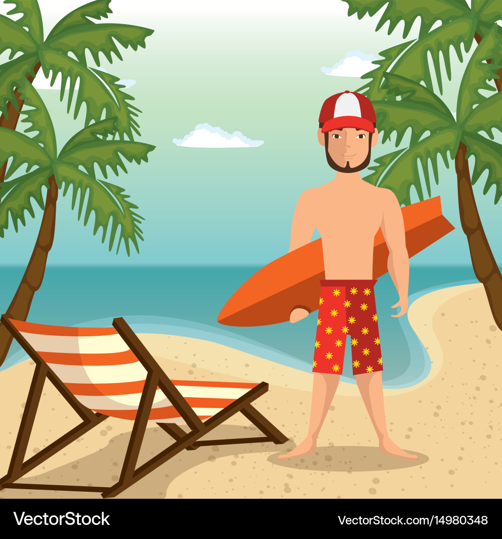 Beach vacation design Royalty Free Vector Image