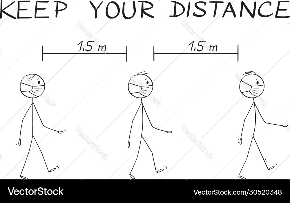 Cartoon instructional how to walk Royalty Free Vector Image