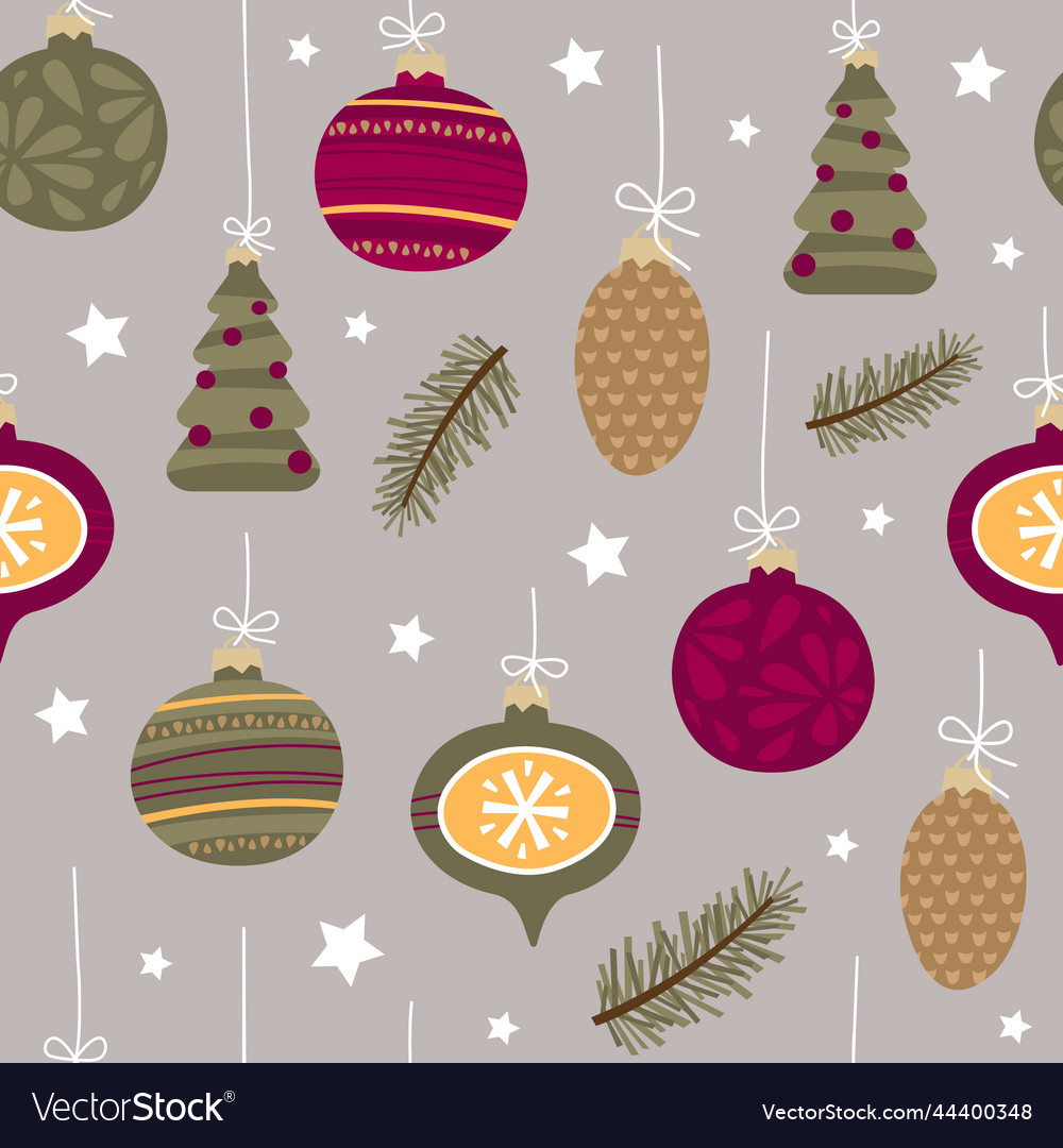 Christmas seamless pattern Royalty Free Vector Image