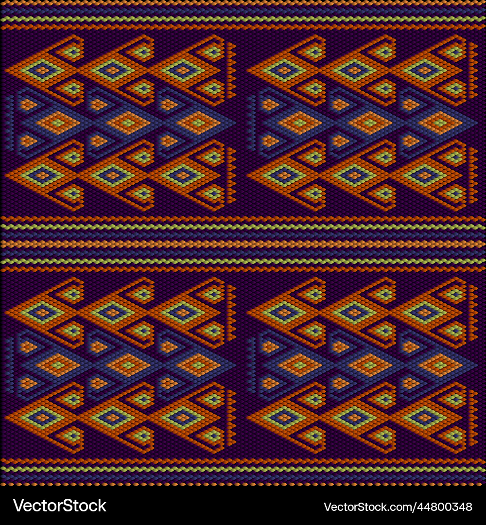 Folk ornament national pattern ethnic embroidery Vector Image