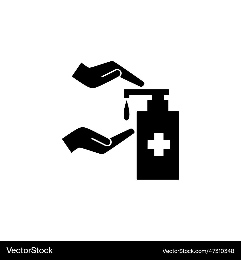 Hand washing with sanitizer icon Royalty Free Vector Image