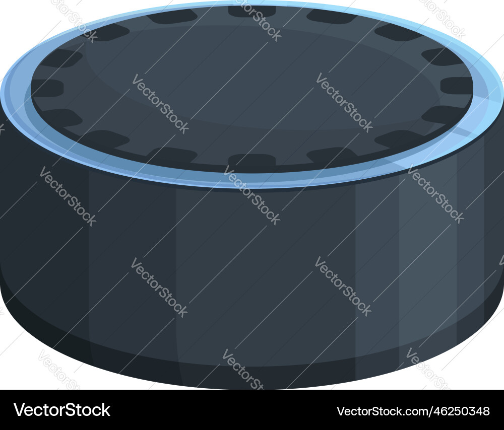 Round smart speaker icon cartoon voice Royalty Free Vector