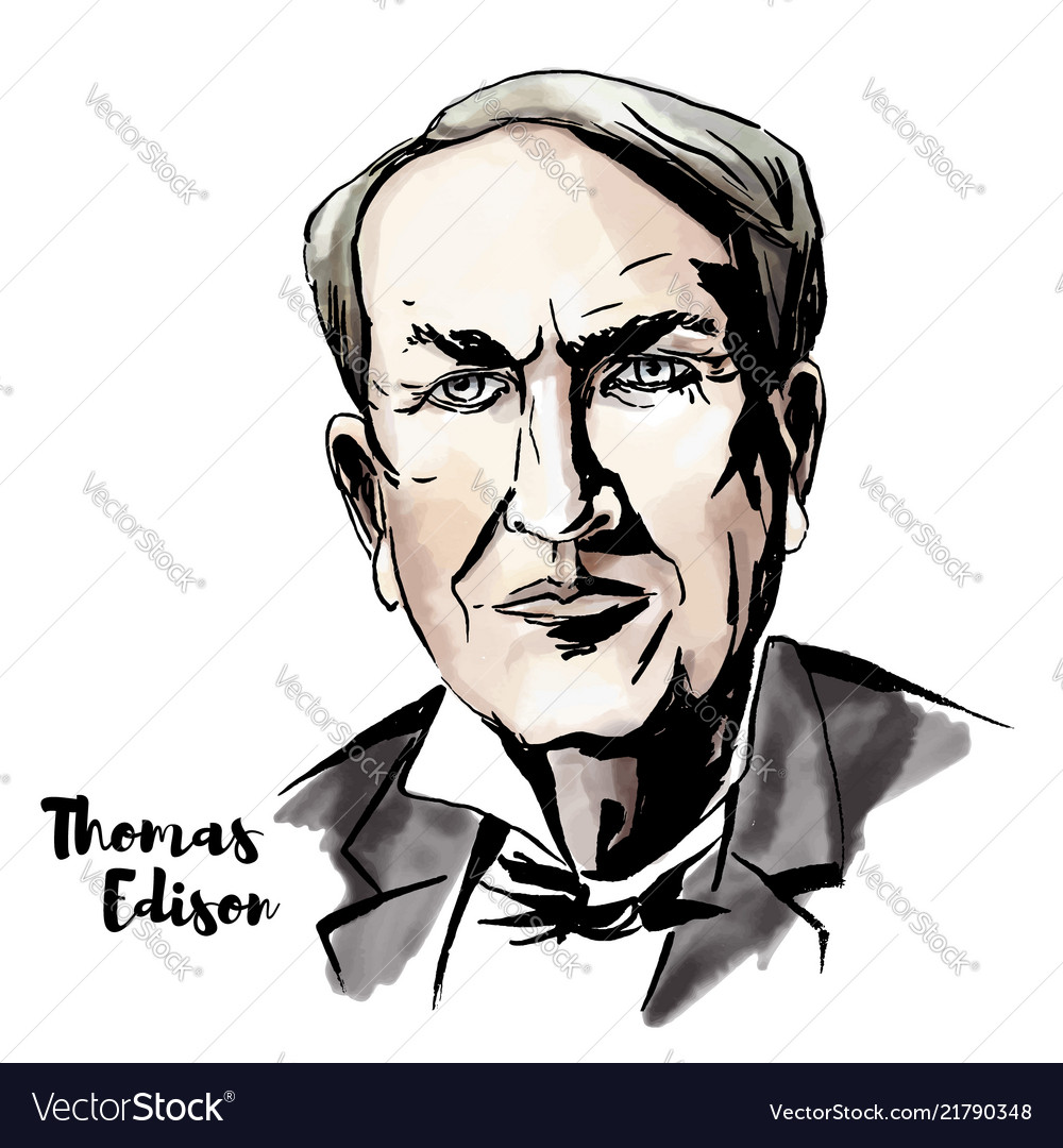 Thomas edison Royalty Free Vector Image - VectorStock