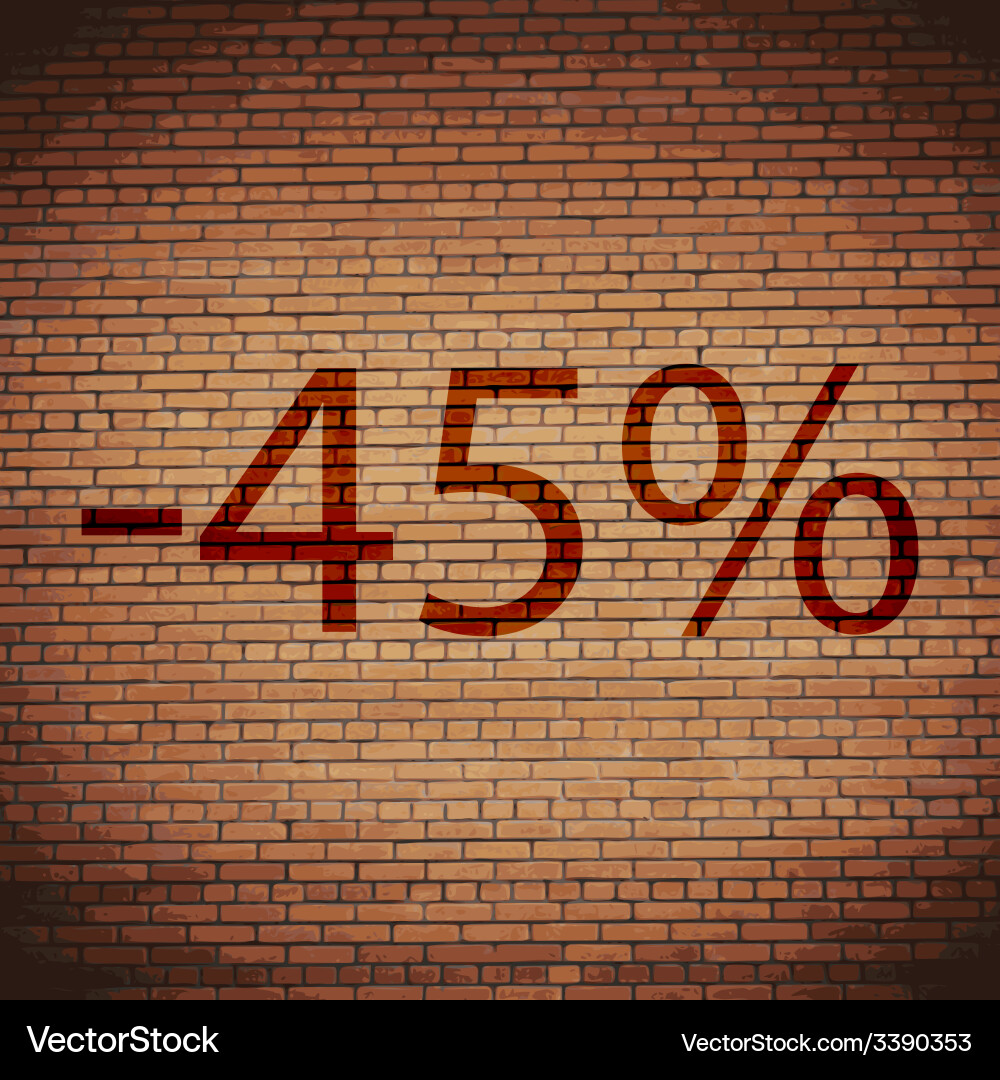 45 percent discount icon symbol flat modern web Vector Image