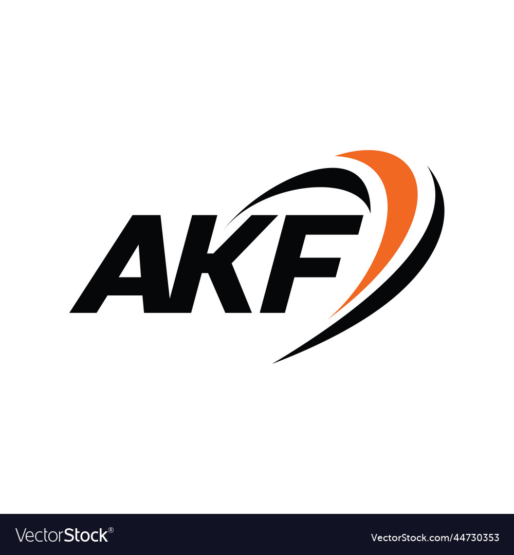 Akf monogram logo Royalty Free Vector Image - VectorStock