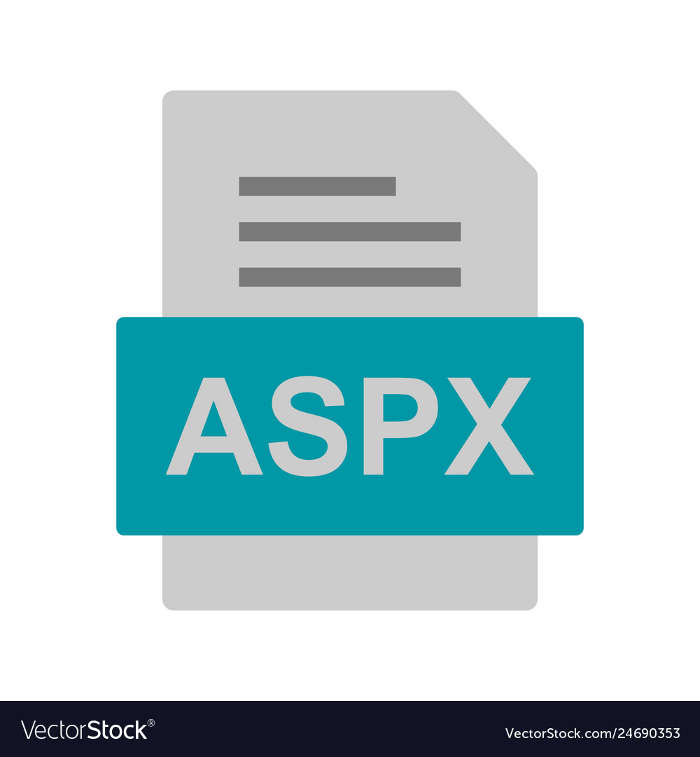 Aspx file document icon Royalty Free Vector Image