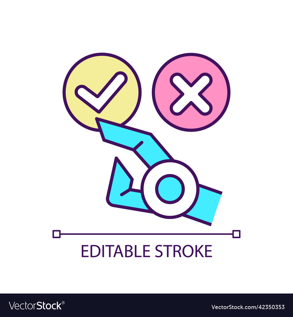 Automated decision making rgb color icon Vector Image Automated decision making rgb color icon Vector Image
