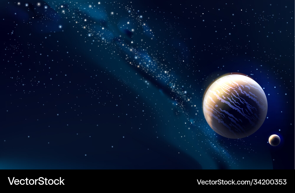 Background starry sky and milky way Royalty Free Vector