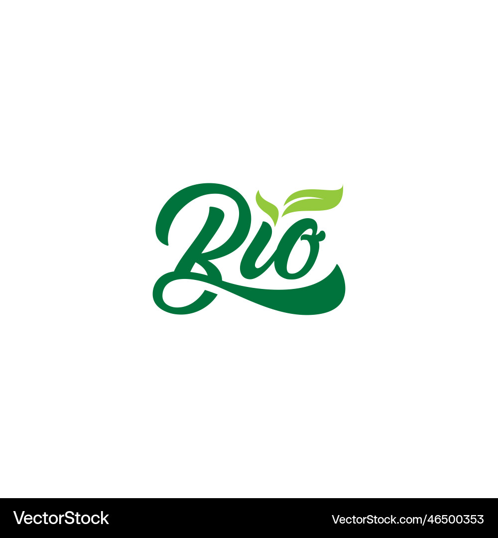 Bio logo design nature product icon Royalty Free Vector