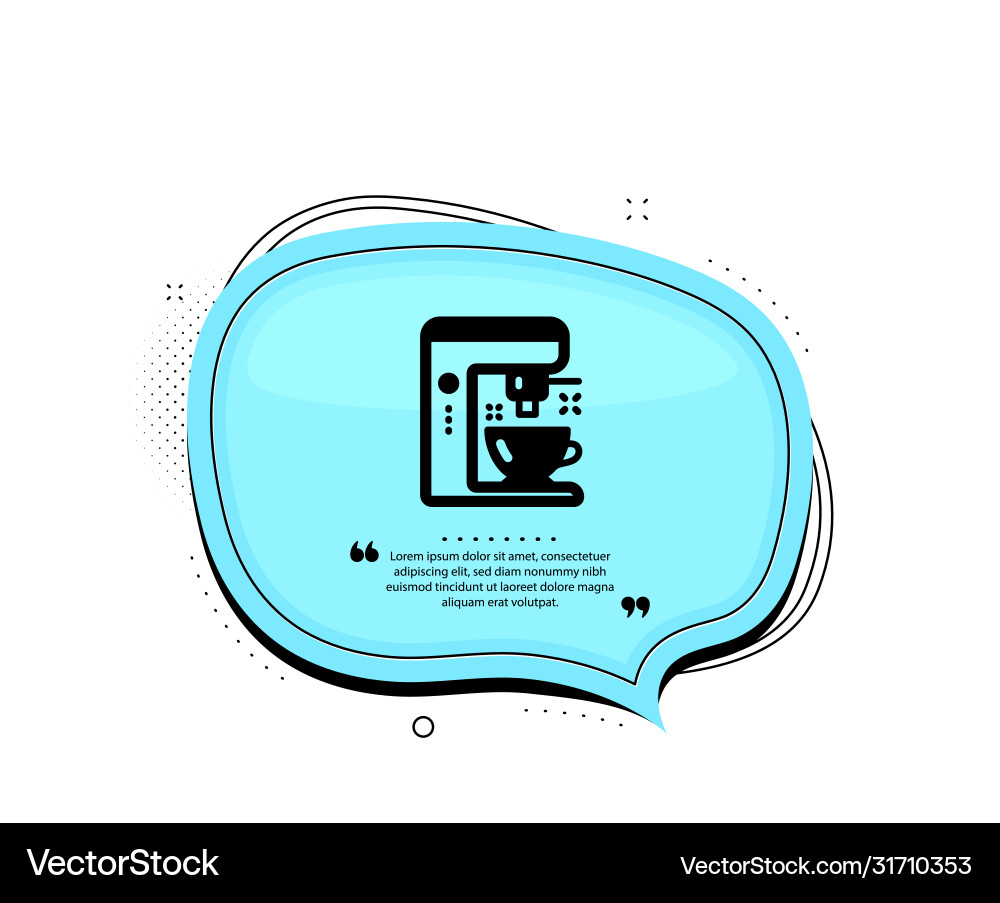 Coffee maker icon tea machine sign hotel service Vector Image