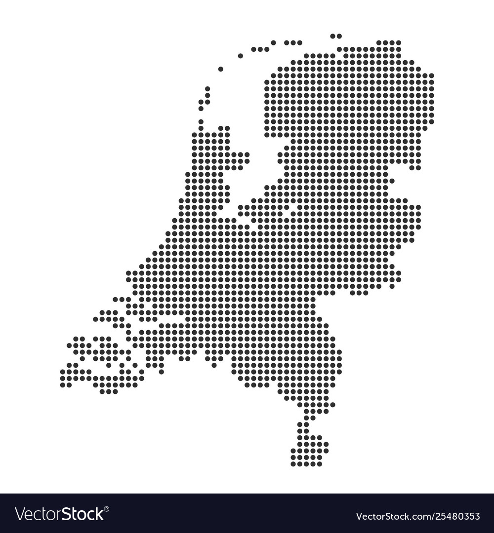 Map with dot Royalty Free Vector Image - VectorStock