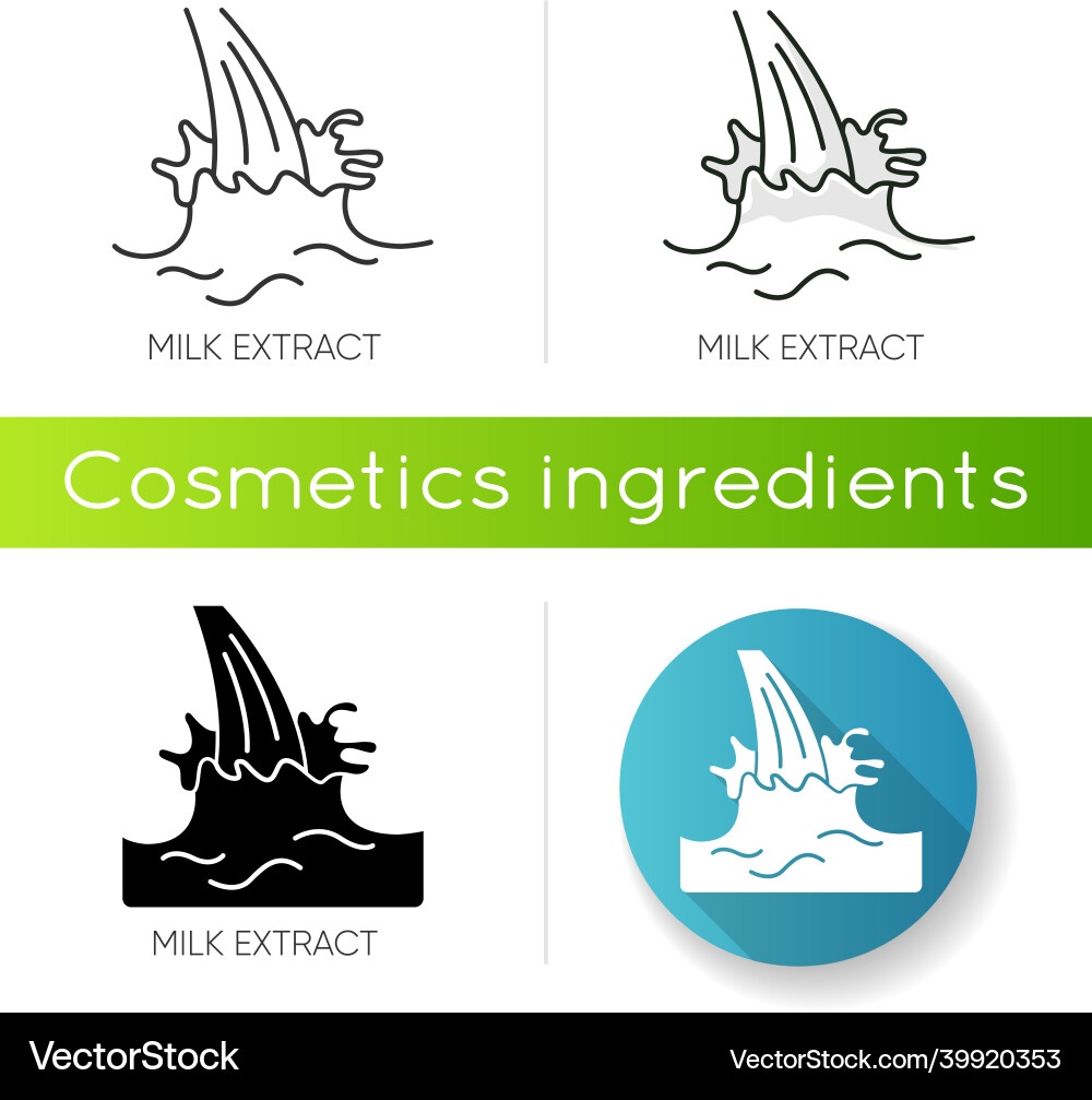Milk extract icon protein source natural skincare Vector Image