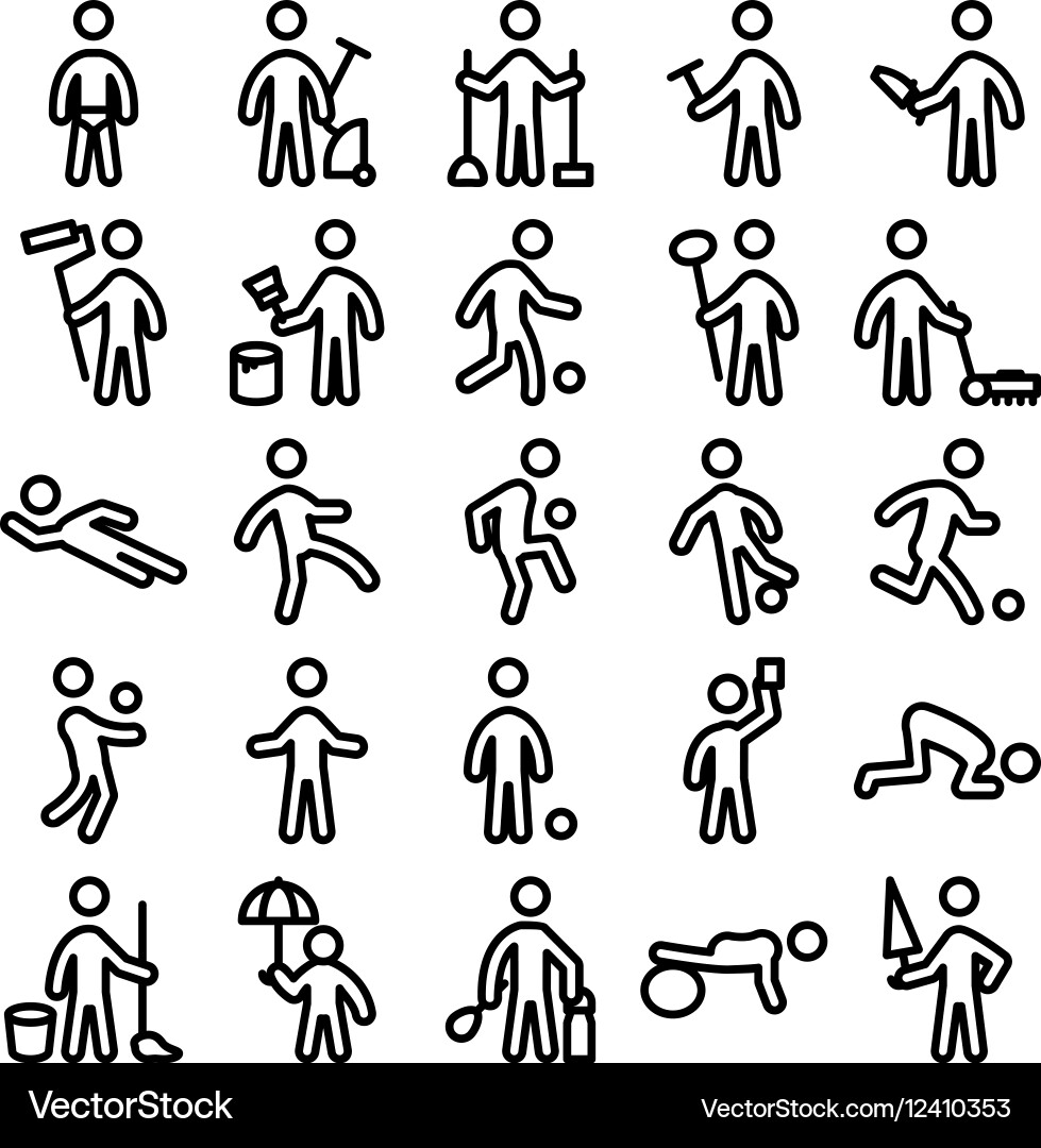 Pictograms Icons 5 Royalty Free Vector Image - VectorStock