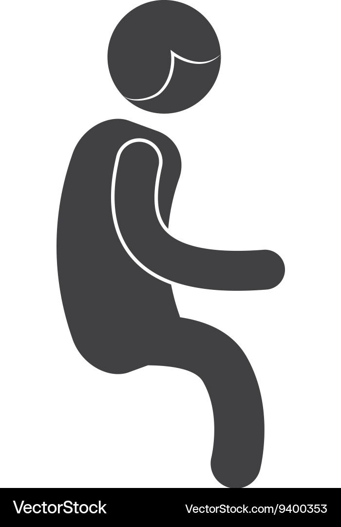 Pictograph silhouette action design Royalty Free Vector