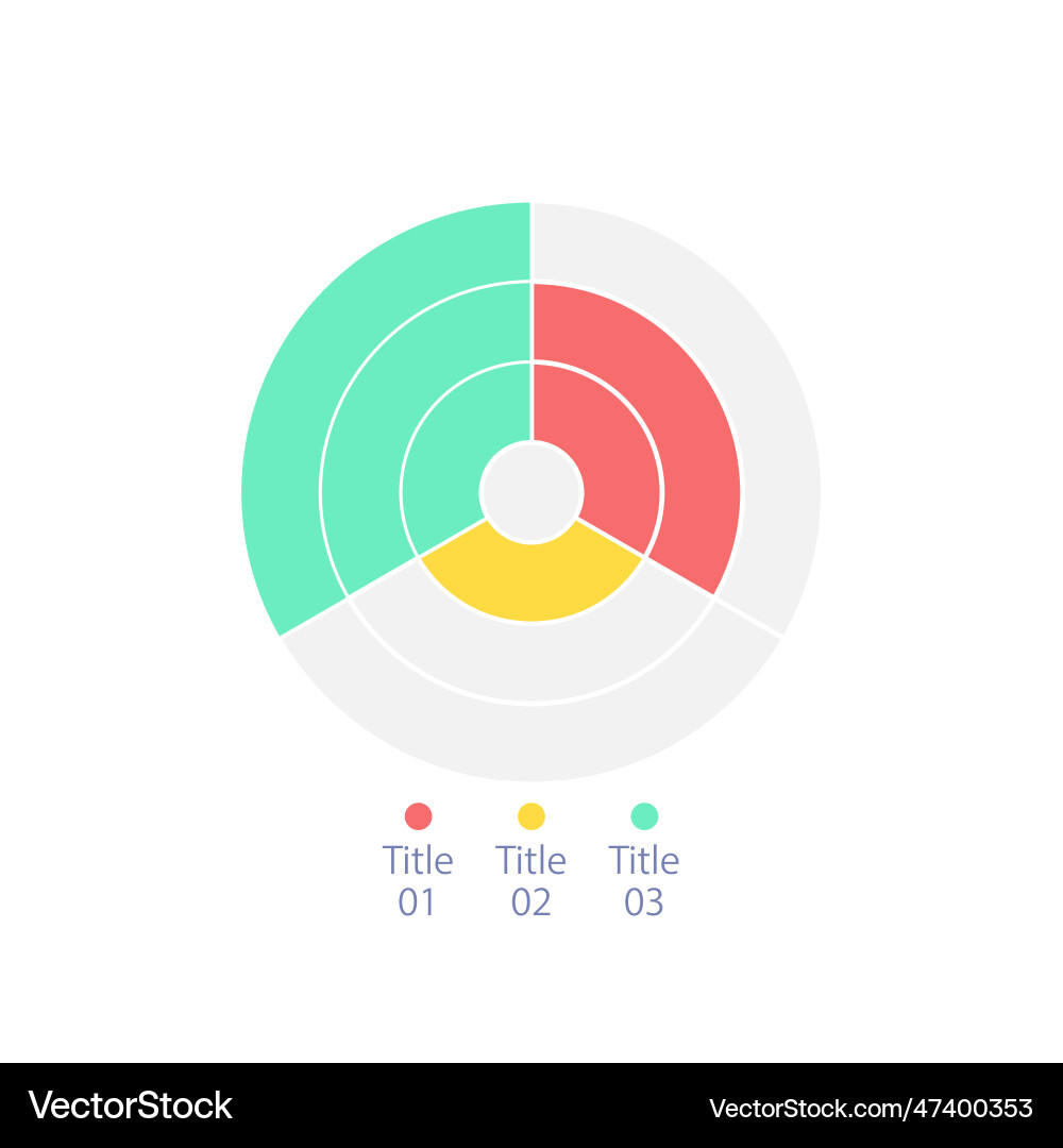 Radial infographic diagram design template Vector Image