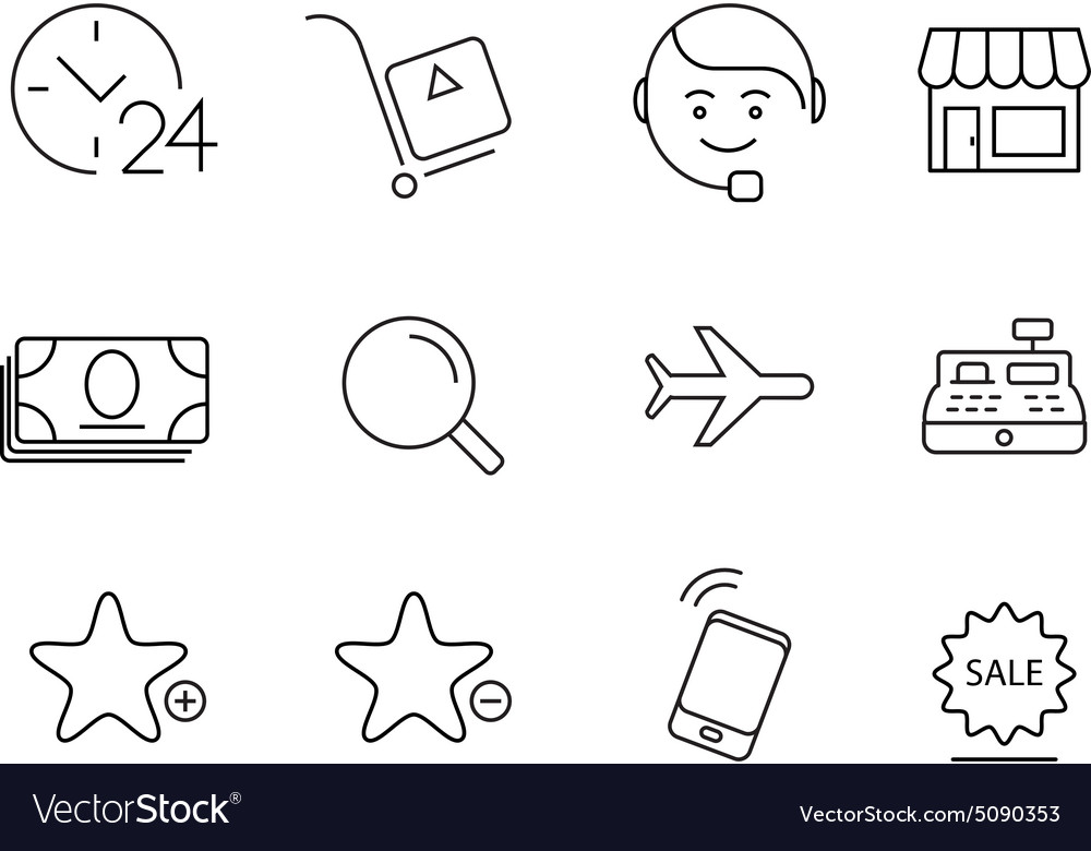 Shopping icons set simple design Royalty Free Vector Image