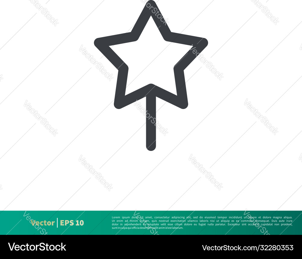 Simple star shape icon logo template design eps 10