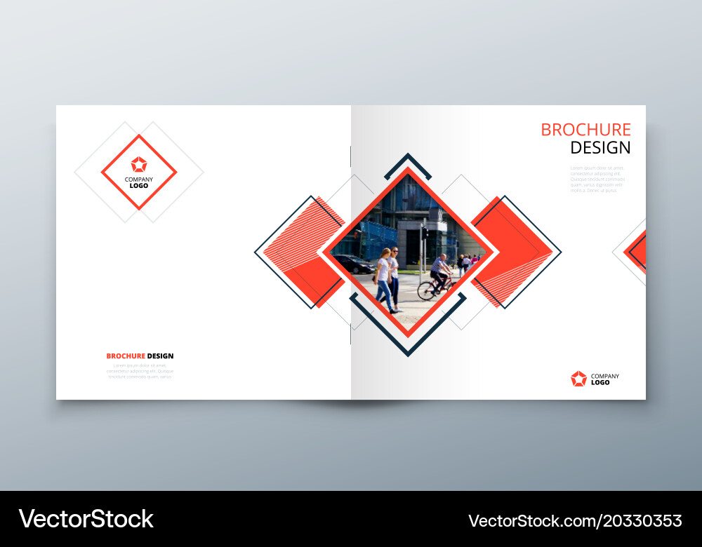 Square brochure design corporate business Vector Image