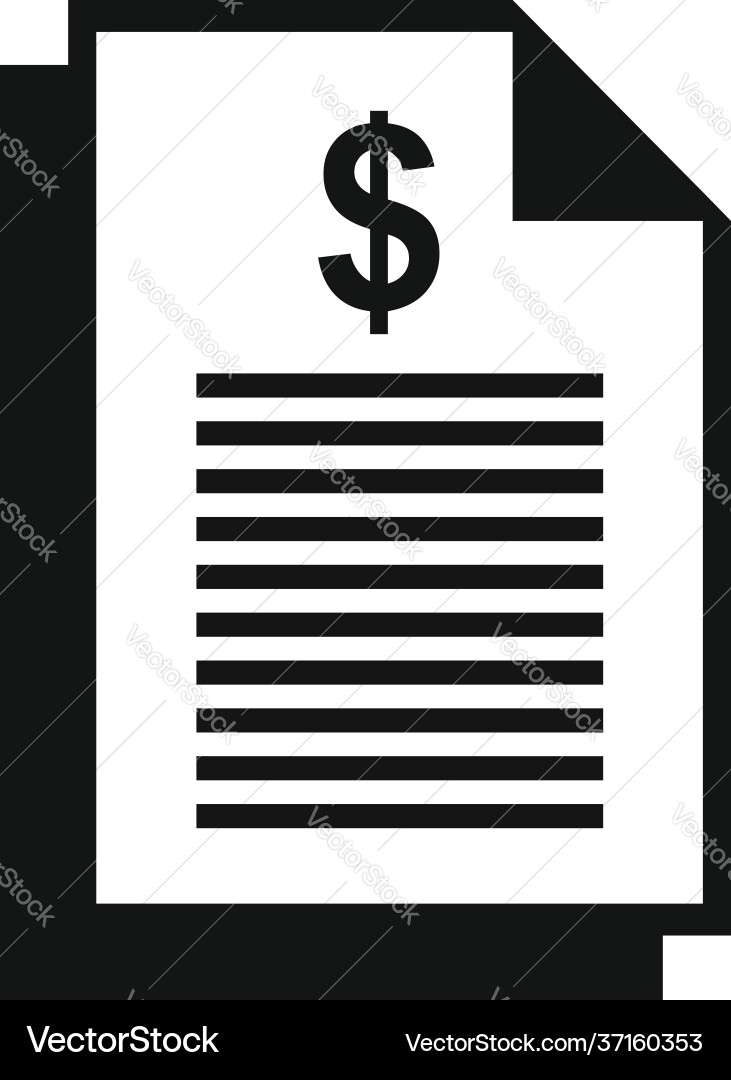 Trader money paper icon simple style Royalty Free Vector