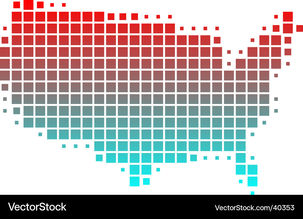 Usa map Royalty Free Vector Image - VectorStock