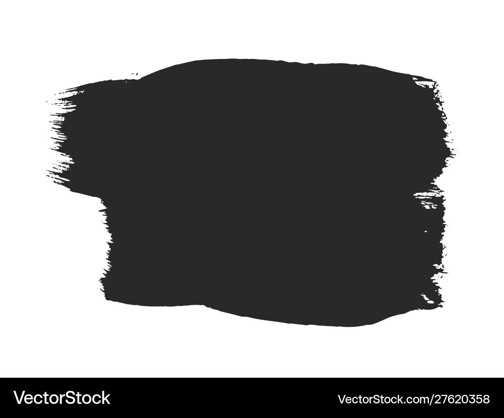 Black paintbrush stroke isolated on white Vector Image