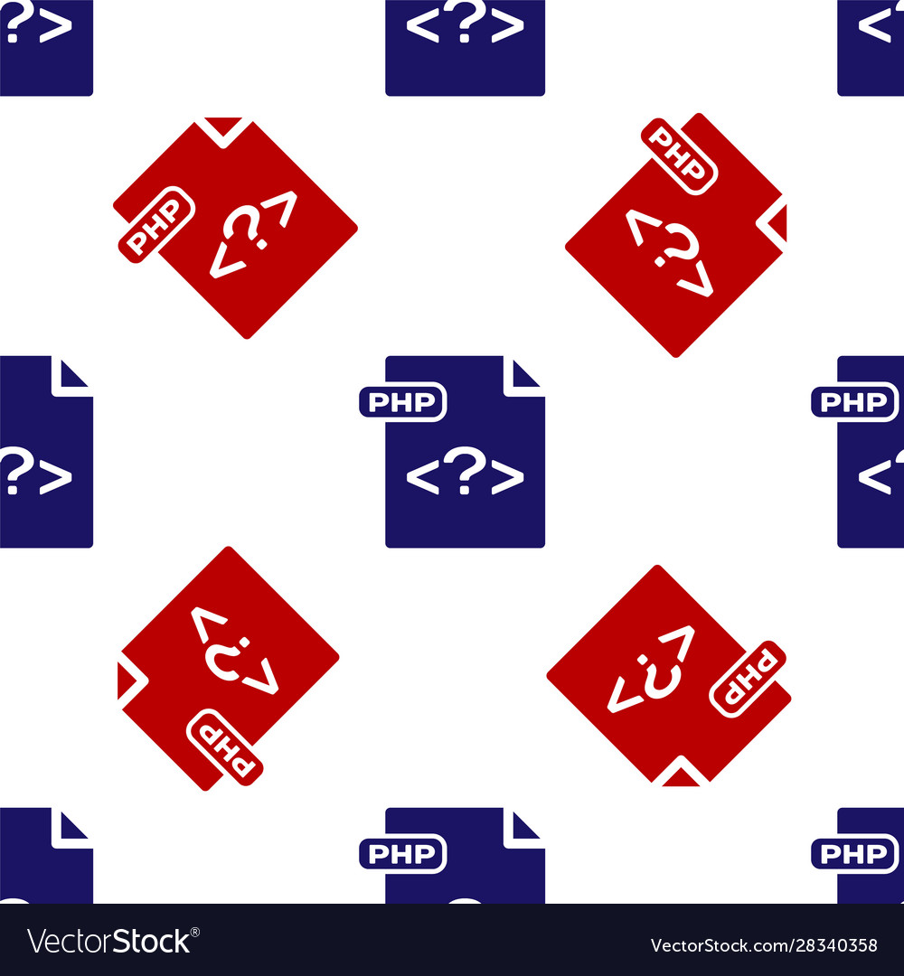Blue and red php file document download php Vector Image