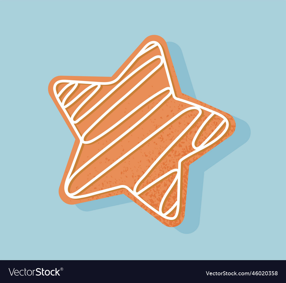 Christmas cookie star Royalty Free Vector Image Christmas cookie star Royalty Free Vector Image