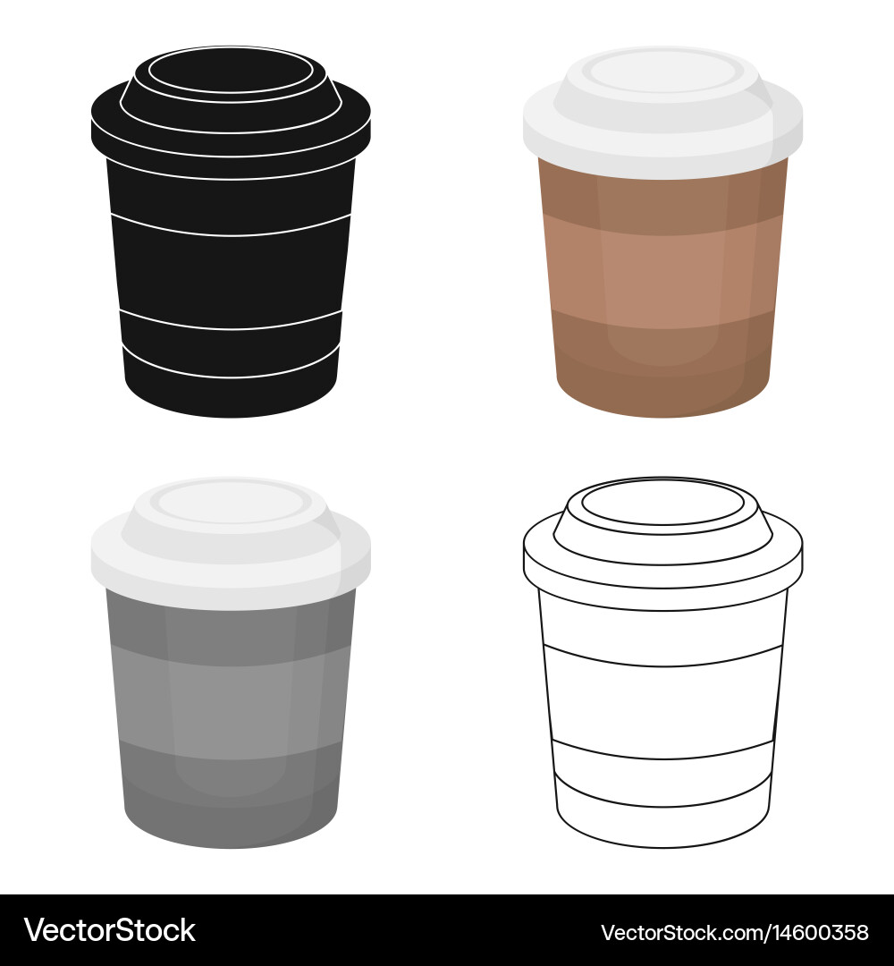 Coffee icon in cartoon style for web Royalty Free Vector