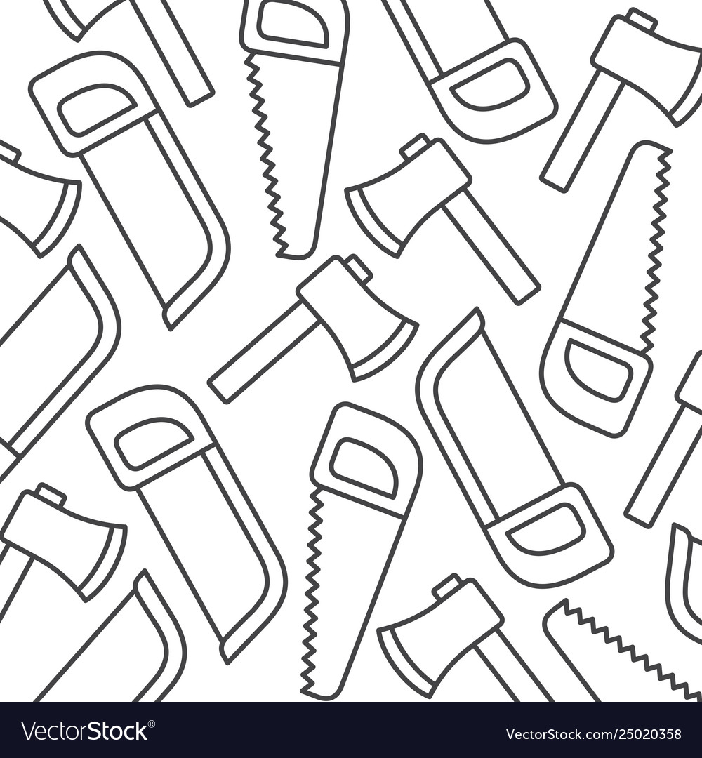 Construction tools pattern isolated icon Vector Image
