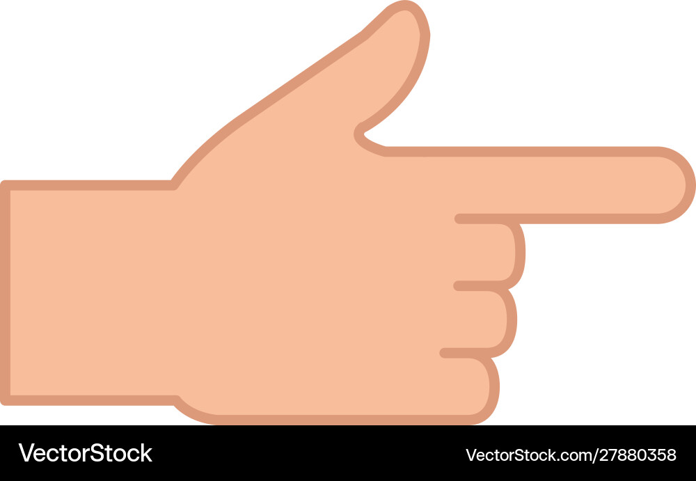 Isolated hand signal icon fill design Royalty Free Vector