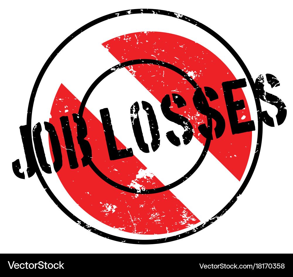 Job losses rubber stamp Royalty Free Vector Image