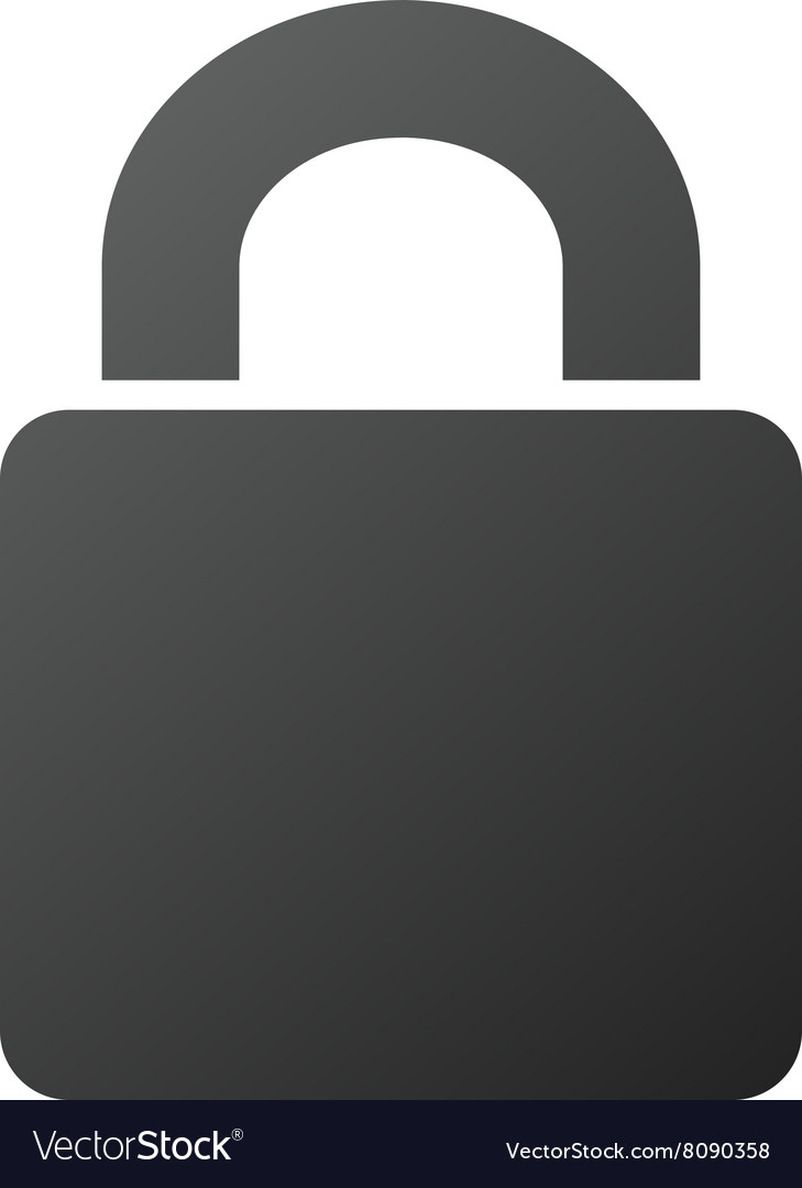Lock gradient icon Royalty Free Vector Image - VectorStock