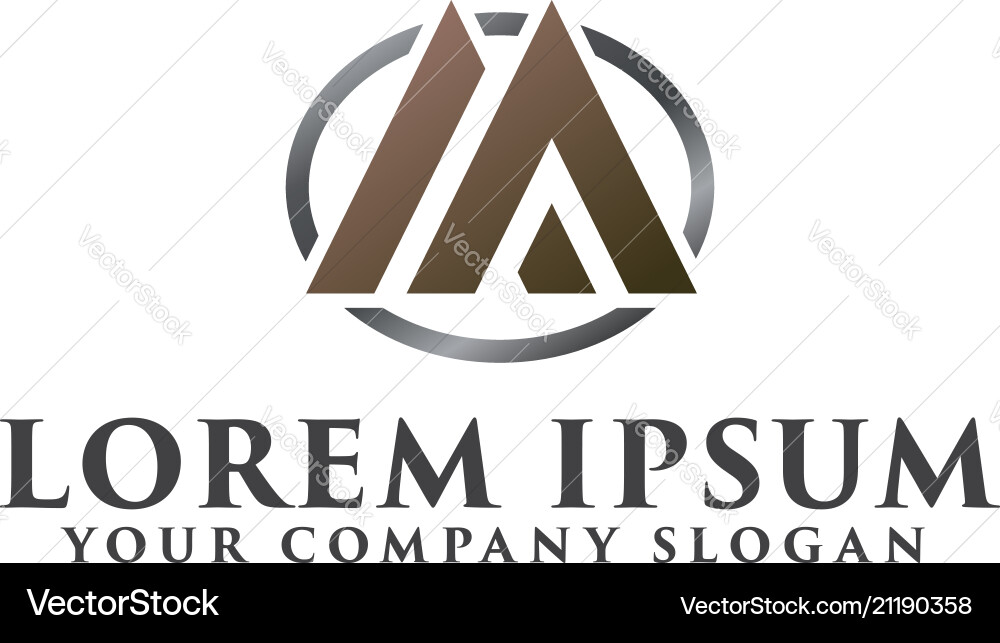 Luxury letter am logo design concept template Vector Image