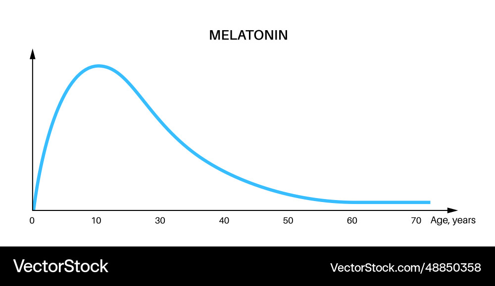 Melatonin in the human body Royalty Free Vector Image