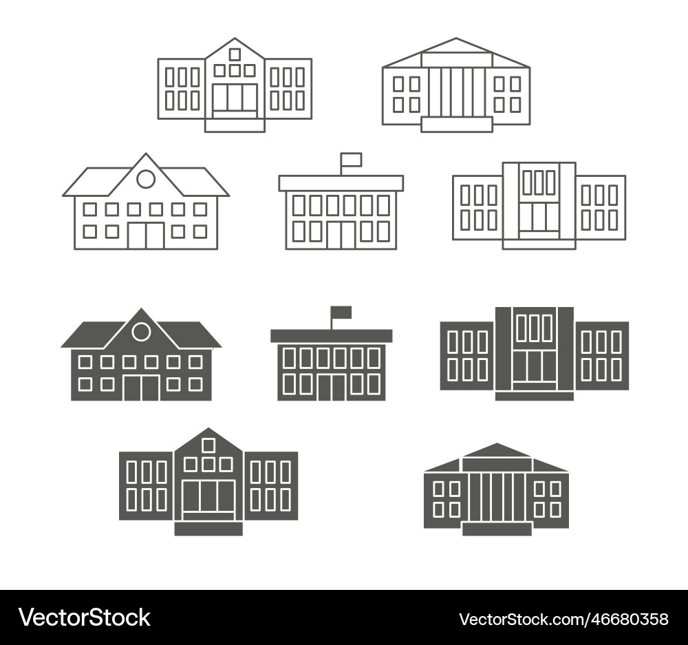 School education university campus college Vector Image